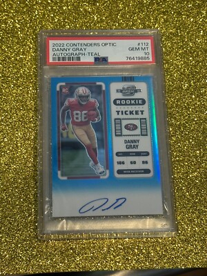 PSA 10 2022 PANINI CONTENDERS OPTIC #112 DANNY GREY AUTOGRAPH ROOKIE ...
