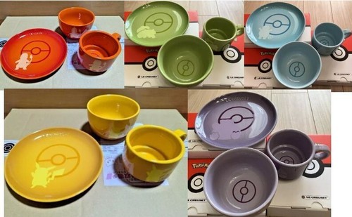 Le Creuset Pokemon Collection 5 Character Mug Bowl Plate 3 Set No ...