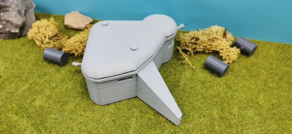 German MG Bunker Military 3D Print World War II Diorama WW2 Model 1:87 ...