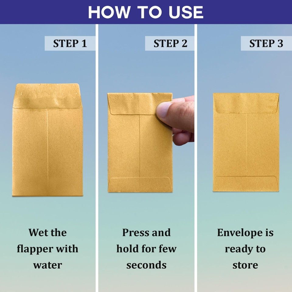 #1 Coin Envelopes Durable Kraft 2.25"x3.5", 500 Pcs Small Key Envelope ...