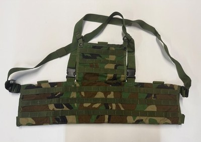 NEW SDS RACK Load Bearing Vest Chest Rig M81 Woodland Black Buckle ...