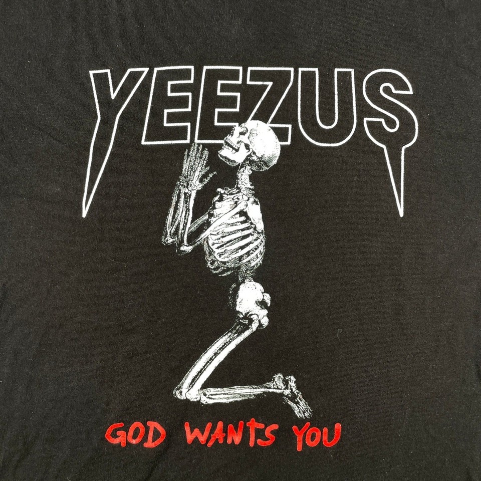 Yeezus Shirt Mens M Black Skeleton God Wants You Graphic Kanye West ...