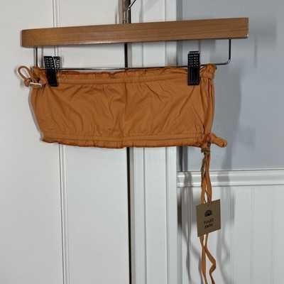 Free People x Toast Swim Signature Ruffle Bandeau Top NWT, Sandstone ...
