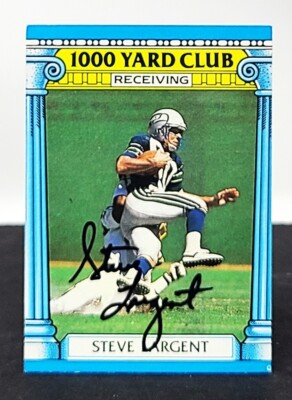 STEVE LARGENT Signed Autographed 1987 Topps Football Card #18 Seattle ...
