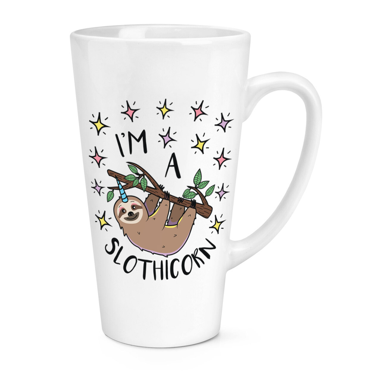 I'm A Slothicorn 17oz Large Latte Mug Cup Funny Sloth Unicorn Joke ...