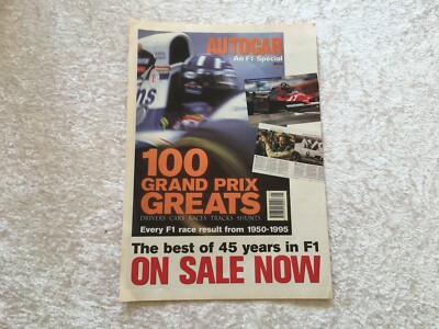 F1 SPECIAL GRAND PRIX GREATS 45YEARS RESULTS POSTER ADVERT READY FRAME ...