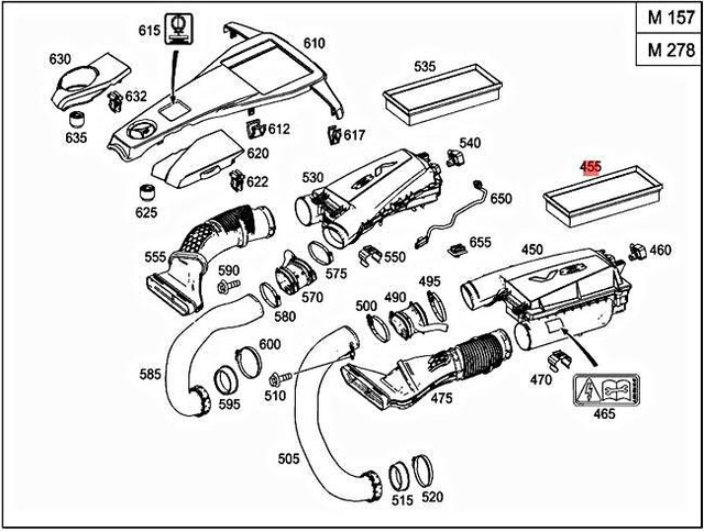 Mercedes-Benz 2780940004 Genuine OEM Factory Original Air Filter for ...