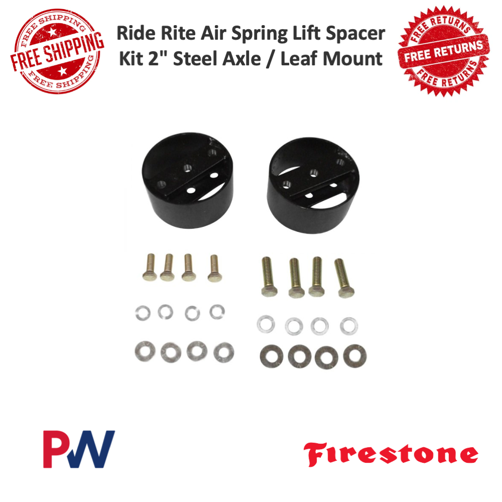 Firestone Ride Rite Air Spring Lift Spacer Kit 2" Steel Axle / Leaf ...