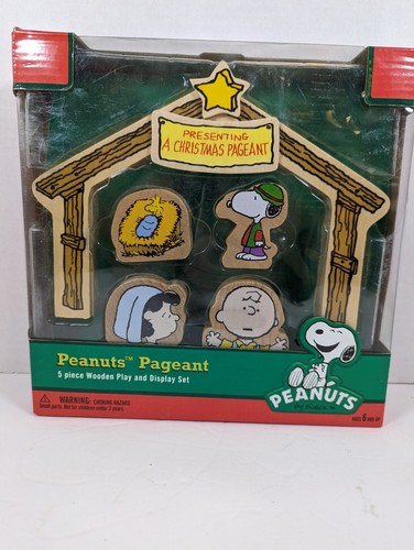 NIB Peanuts Pageant Christmas 5 Piece Wooden Play and Display Set ...