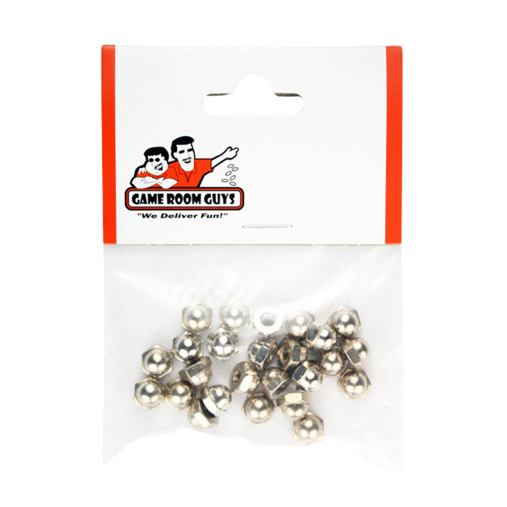 Pinball Machine Playfield Post Caps - Steel Acorn Nut - #6-32 - Set of ...