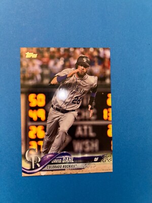 2018 TOPPS BASEBALL CARD DAVID DAHL #96 COLORADO ROCKIES MLB FREE ...