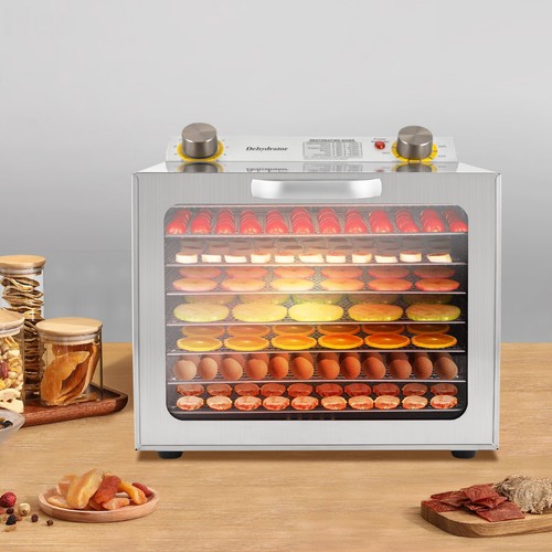 8 Trays Food Dehydrator Machine Stainless Steel Jerky Fruit Drying Food ...