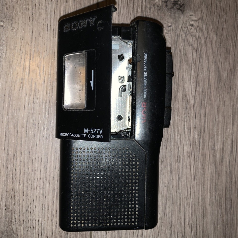 Sony M-527V Microcassette-Corder Black Handheld VOR Voice Cassette Tape ...