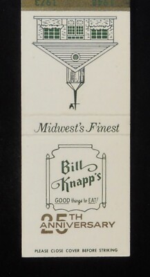 1973 25 Years Bill Knapp's Grand Rapids Flint Jackson Benton Harbor ...