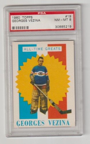 1960 Topps #19 George Vezina PSA 8 | eBay
