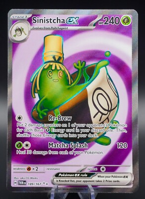 Sinistcha Ex 189/167, Holo Ultra Rare, 2024 Twilight Masquerade NM ...