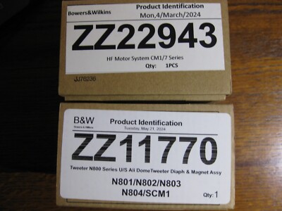 B&W ZZ1170 & ZZ22943 N801/N802/N803/N804 Dome Tweeter & HF Motor system ...
