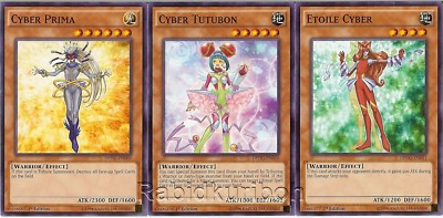 Yugioh Cyber Prima + Cyber Tutubon + Etoile Cyber - Cyber Girl Set | eBay