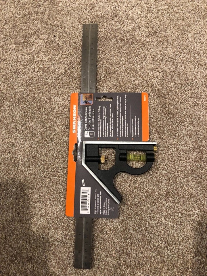 Swanson Tool TC134 16-Inch Combo Square Cast Zinc Body Stainless Steel ...