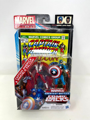 Marvel Universe Greatest Battles Captain America Falcon Figure Comic ...