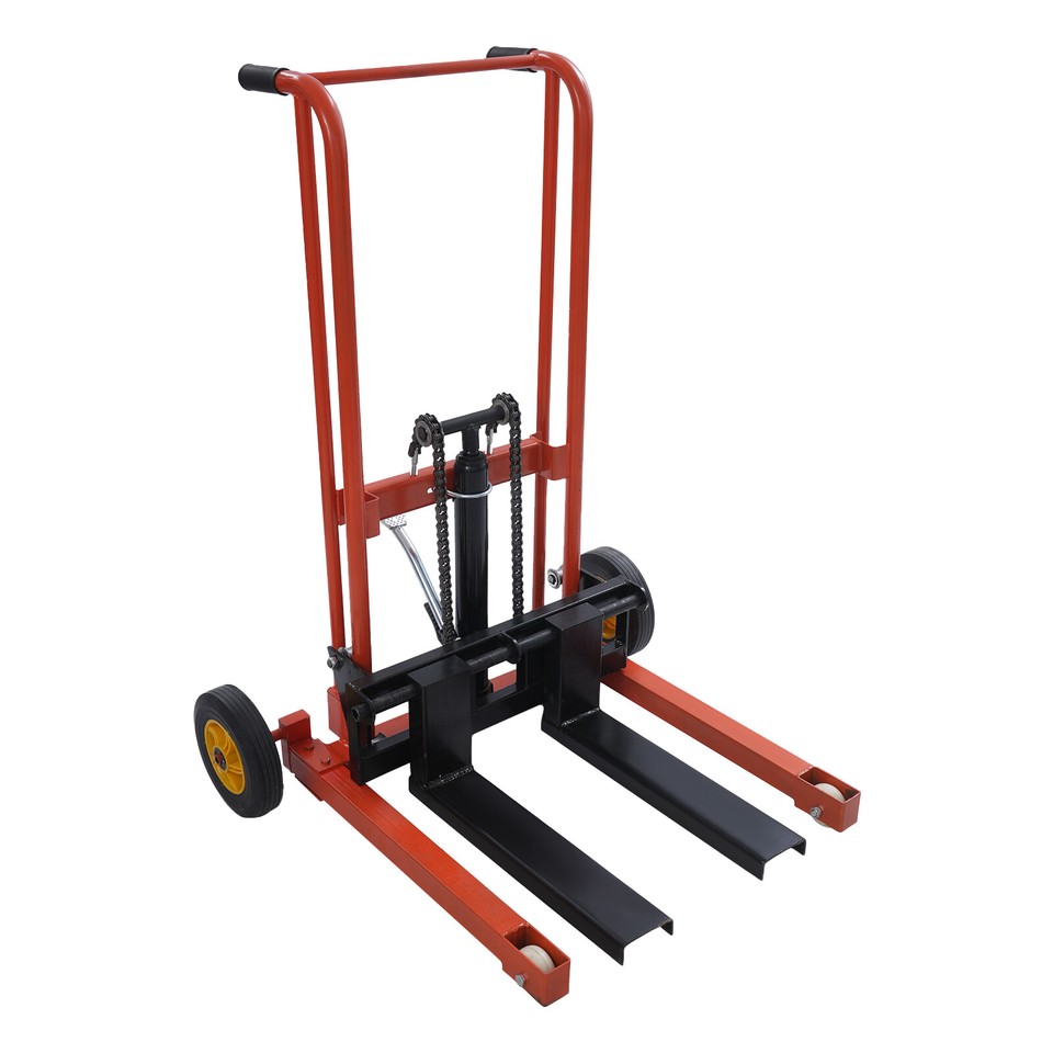 Hydraulic Material Lift 450lbs Winch Stacker Adjustable Pallet Dolly ...