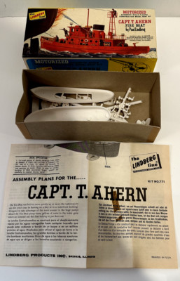 Vtg. Lindberg Line Model Kit 771:50 Motorized Capt. Ahearn Fire Boat | eBay
