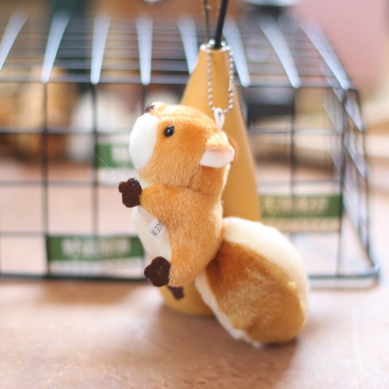 Little Squirrel Plush Pendant Keychain Toy Doll Cartoon Bag Ornament ...