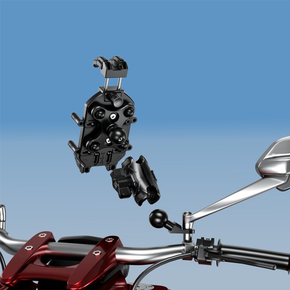 360° Motorrad Halterung Rückspiegel Handy Halter Bike Smartphone 4,7~7,2 Zoll | eBay UK