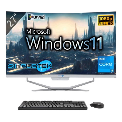 Aio All In One I5 2.5ghz 27" Curvo 4gb 120gb Win11 Pc Computer Fisso_ | eBay