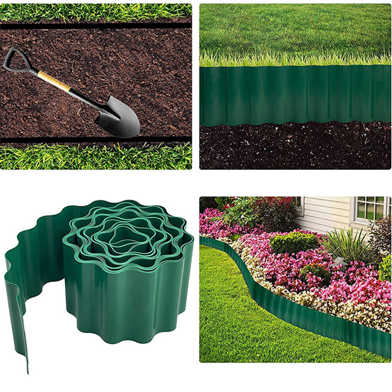 9M Fence Landscape Garden Lawn Edging Border Flexible Plant Grass ...