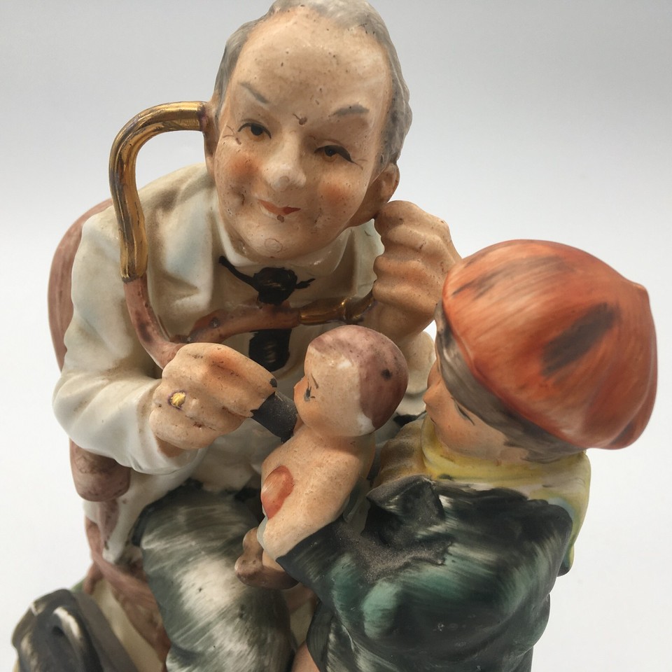 Porcelain Norleans Japan Doctor Pediatrician Physician w/Child & Doll ...