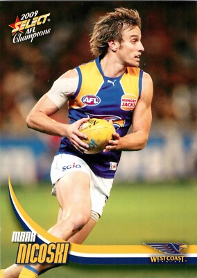 2009 WEST COAST EAGLES AFL Card MARK NICOSKI | eBay Australia