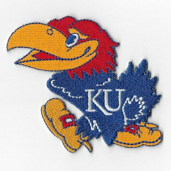 NCAA Kansas Jayhawks KU Iron on Patches Embroidered Patch Applique ...