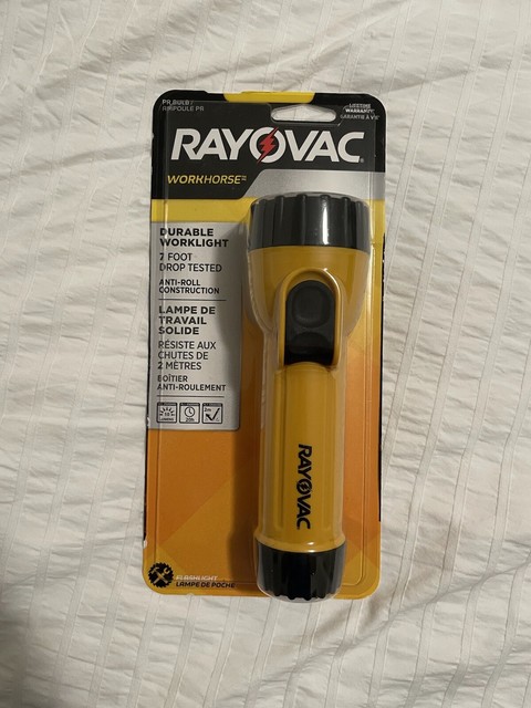 Rayovac Industrial Grade 10 Lumen 2d Yellow Flashlight In2c for sale ...