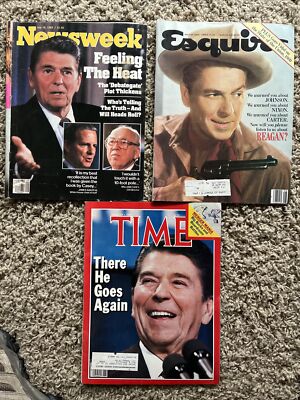 Ronald Reagan Covers = ESQUIRE 1980, Time 1984 & Newsweek 1983 Lot | eBay