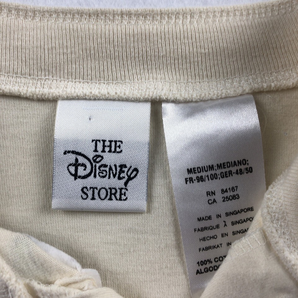Disney Henley Embroidered Goofy Mickey Pluto Medium Off White Donald ...