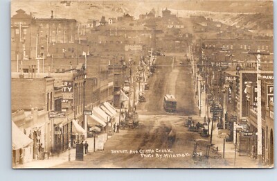 Real Photo Postcard Colorado Cripple Creek Bennett Ave Photo by Hileman ...