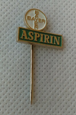ASPIRIN BAYER official PHARMACY medicine pharmaceuticals, vintage pin ...