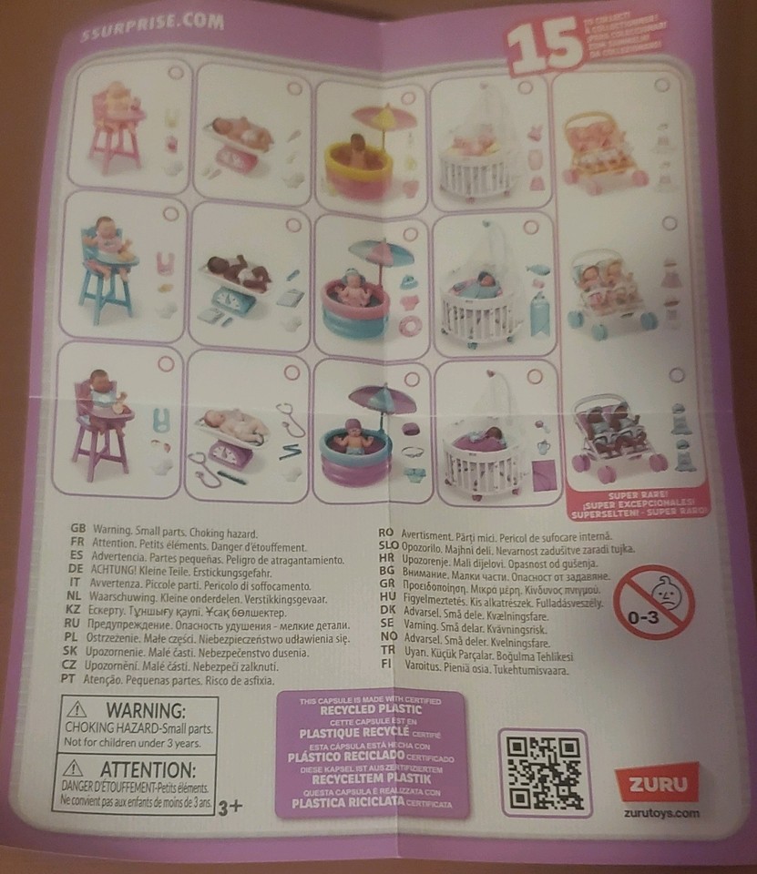 *NEW* HTF Mini Brands My Mini Baby Series 2 Twins Boys Purple & Teal | eBay