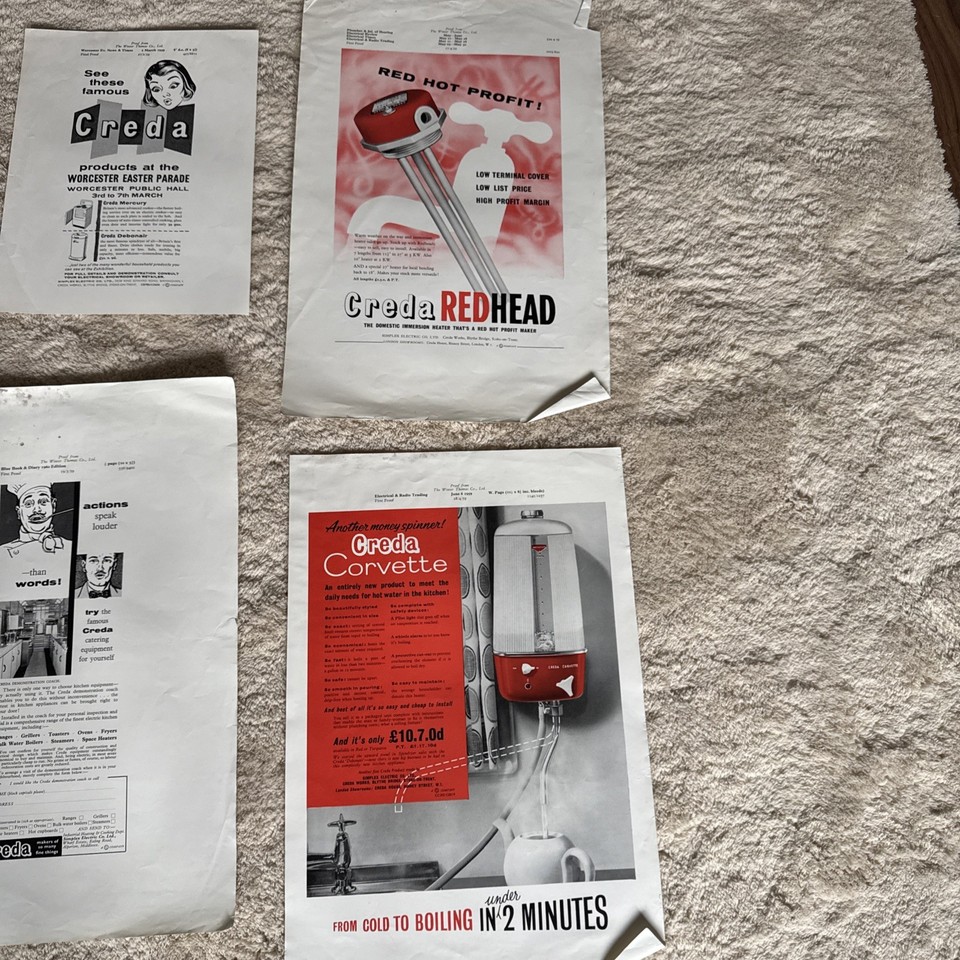 Ephemera Advertising From 50’s / 60’s Creda Uk Vintage Advertising ...