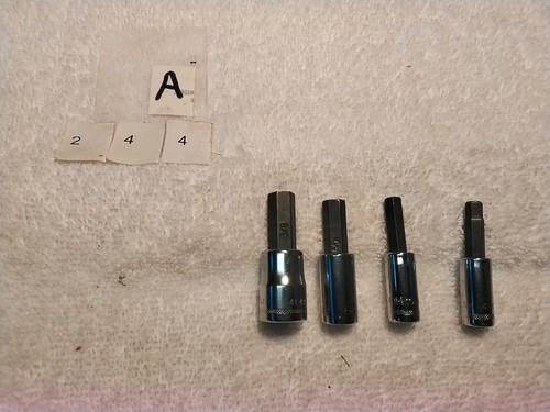 4PC EASCO 1/4" DRIVE HEX SOCKET SET SAE USA 🇺🇸 | eBay