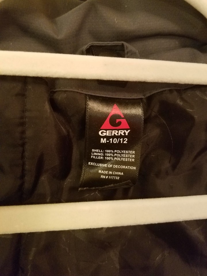 GERRY Hooded Boys Jacket Black & Gray Ski Rain Coat Size 10/12 NWOT | eBay