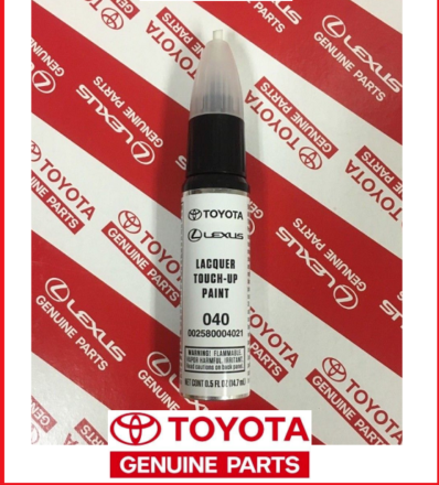 GENUINE TOYOTA SUPER WHITE TOUCH-UP PAINT PEN 00258-00040-21 CODE 040 ...