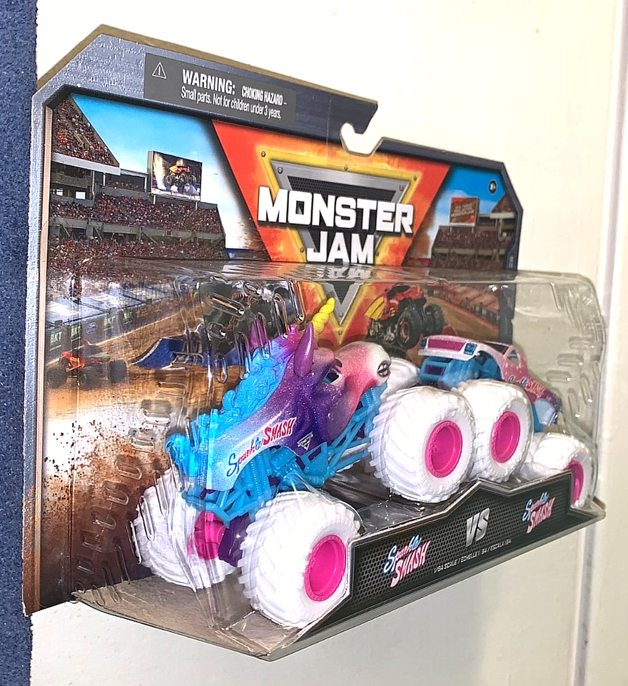 MONSTER JAM 2024 1/64 SERIES 28 SPARKLE SMASH VS. SPARKLE SMASH 2 PACK ...