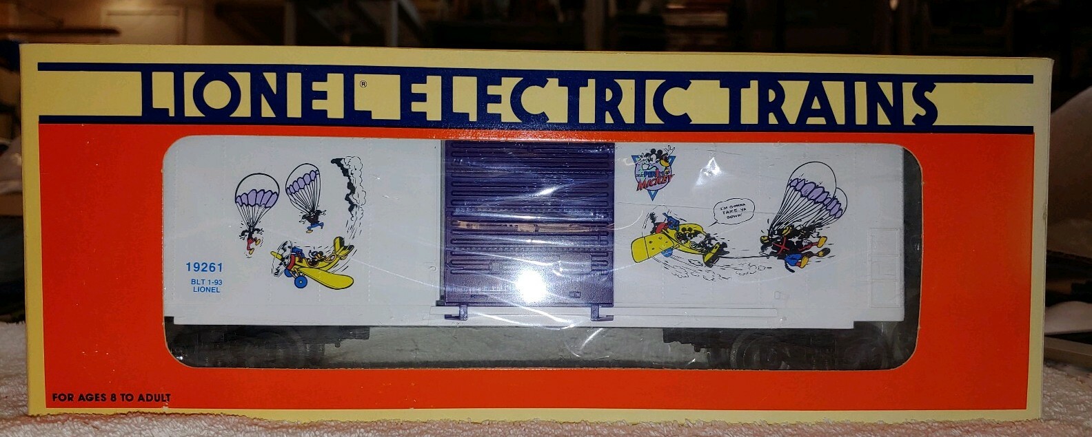 Lionel boxcar #19261 The Perils of Mickey Mouse, Hi-Cube Boxcar 1. NIB ...