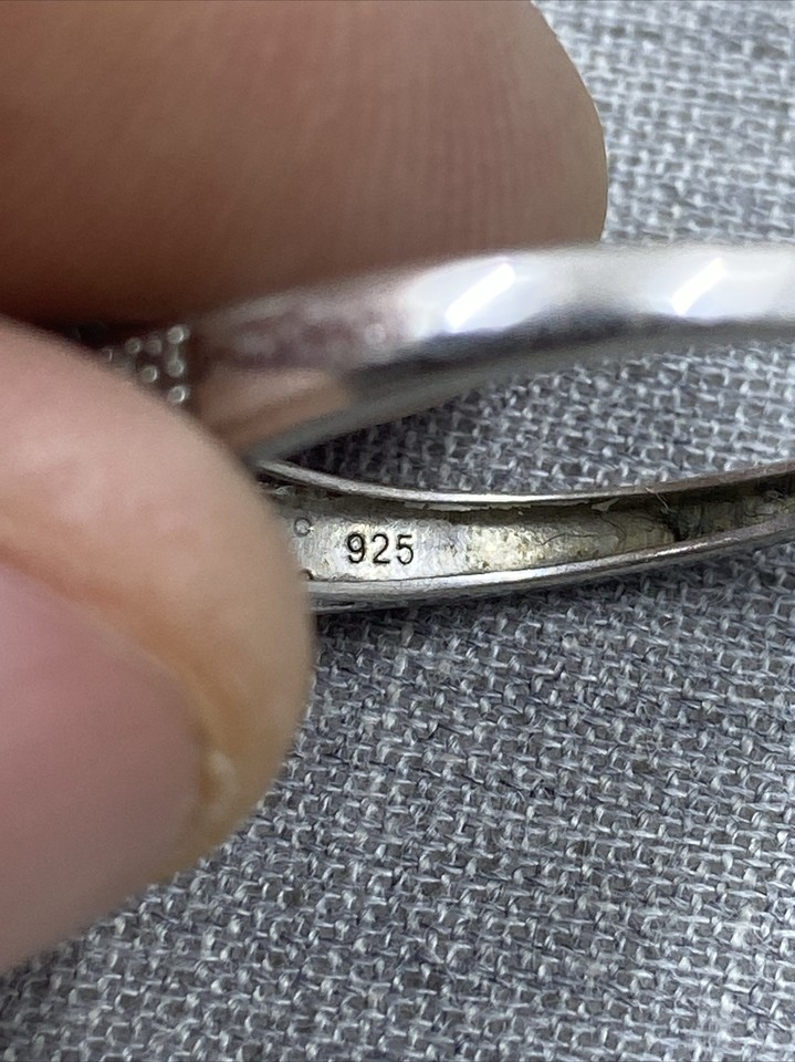 SK9 Allure Gems Diamond Floral Filigree Sterling Silver .925 Ring Size ...