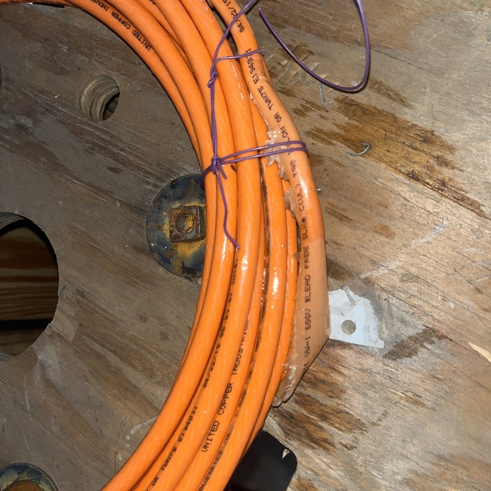 3 AWG Copper THHN THWN-2 Building Wire 600V Lengths 25ft Exactly Orange ...