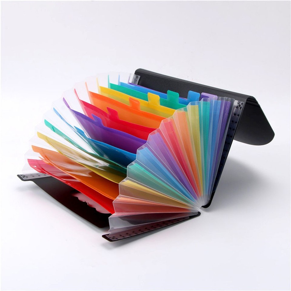 Portable File Folder 12 Layer Multi-function Folder Document File ...