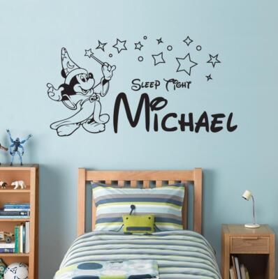 Mickey Mouse Personalized Sleep Tight Decal WALL STICKER Letters Art ...
