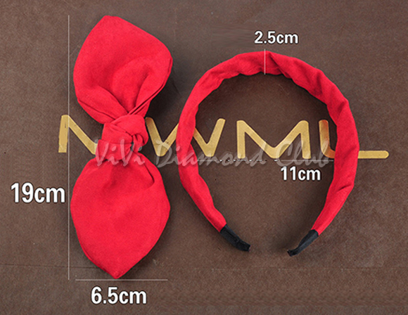 Fashion Korean Style Rabbit Bunny Ears Ribbon Scarf Hair Tie Wrap Bow ...